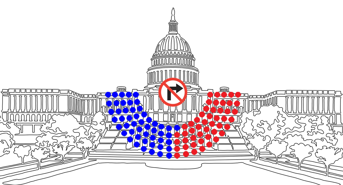 No Right Turn – Red White and Blue Studio